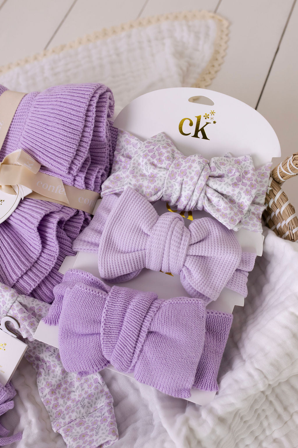 Oversized Knit Top Knot | Garden Florals | Confetti Kidz